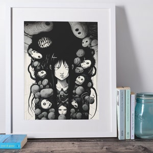 Poster Print: My Nightmares Are Real - Ero Guro | Ito Inspired | Anime ...
