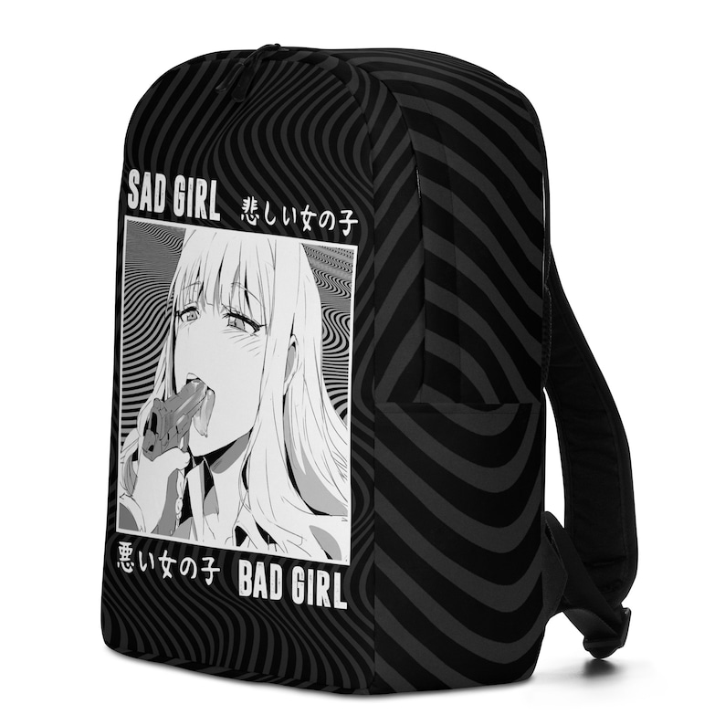 Minimalist Backpack Sad Girl Bad Girl Anime Waifu Babe - Etsy
