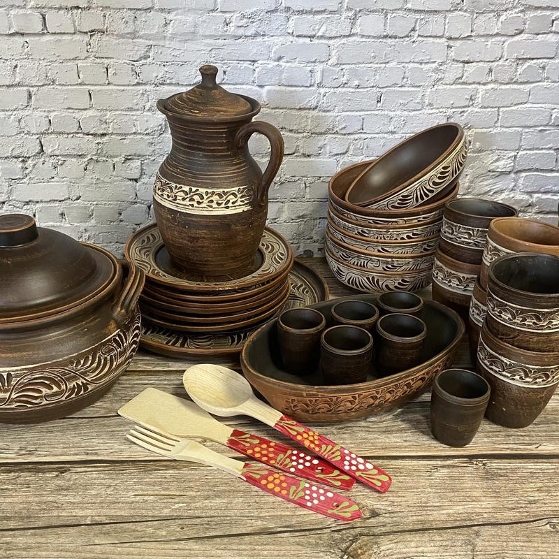 Pottery Set - Etsy