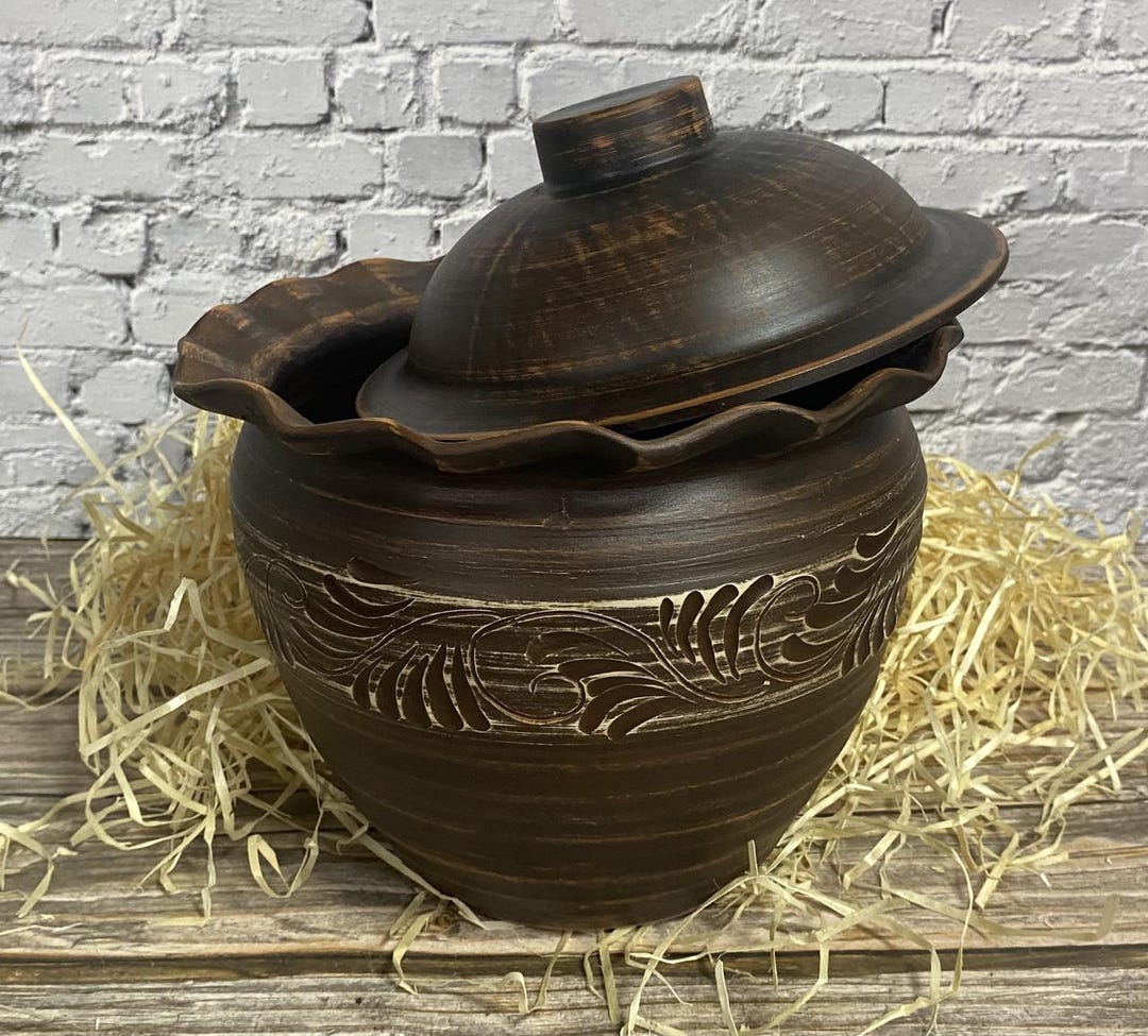 Natural Clay Pot, Exclusive Handmade Pot, Pot Serving, Dutch Oven ...