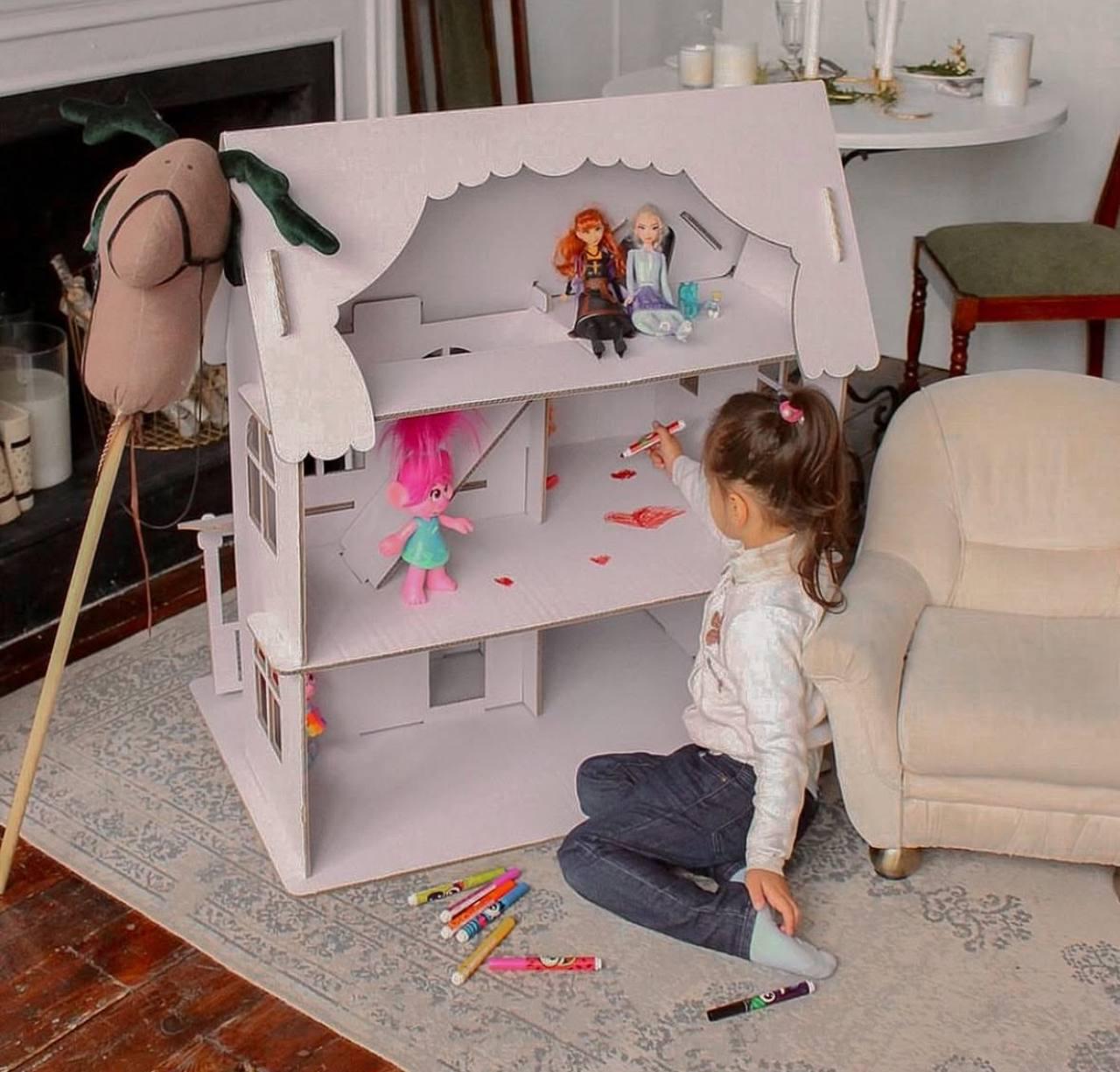 Demountable Cardboard Playhouse. Game House "princess Castle". Fortress ...