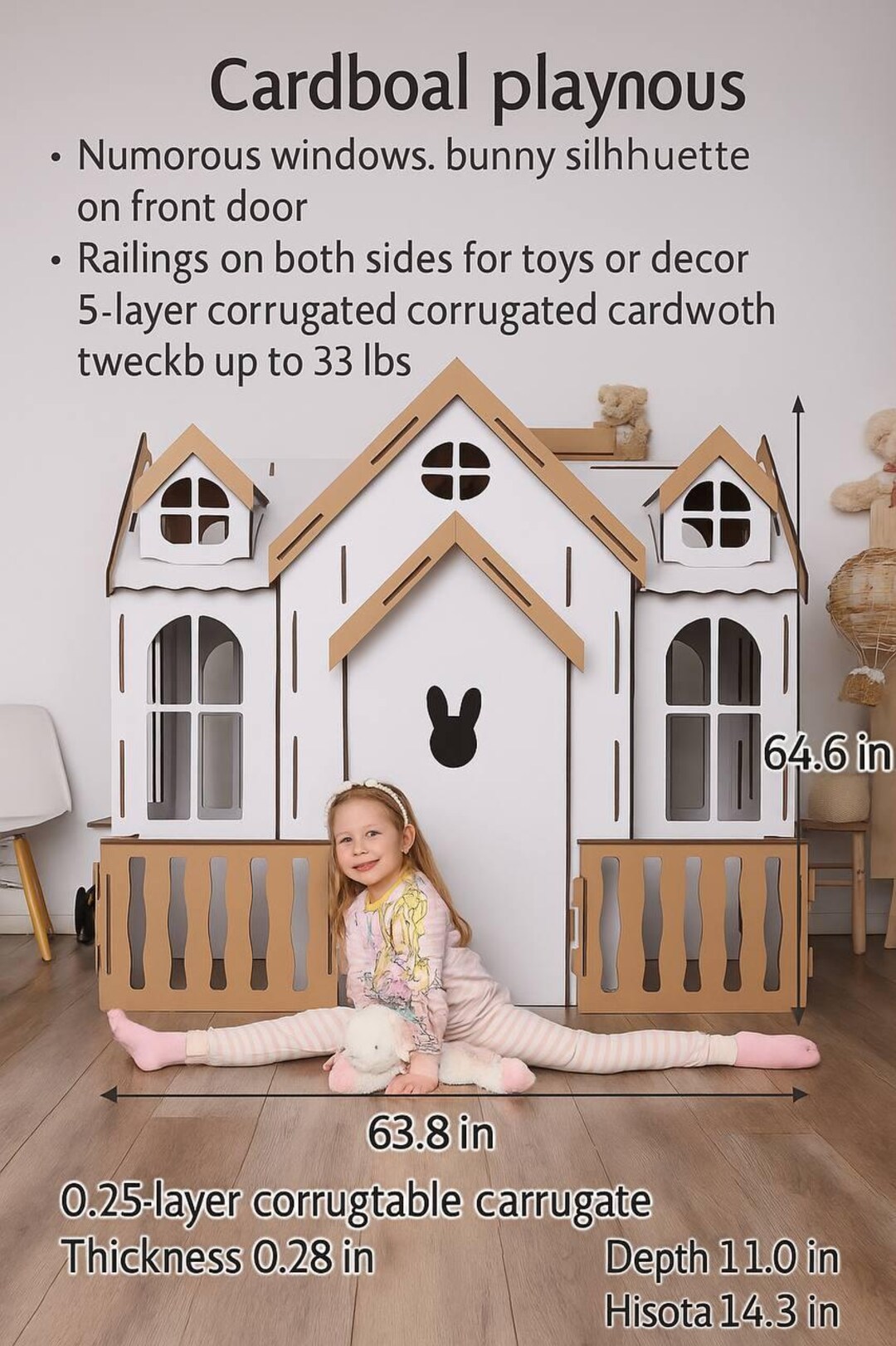 Princess Castle Paper Toy Kit - DIY Cardboard Craft for Kids. Eco ...