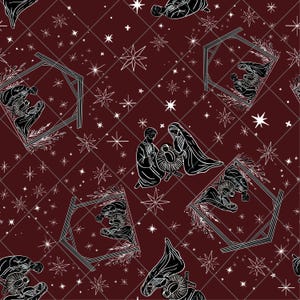 Hand Drawn Nativity Seamless Pattern PNG Download Paper Sublimation ...