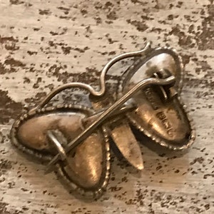 RARE Beautiful Victorian English Sterling Silver Real Butterfly Wing ...