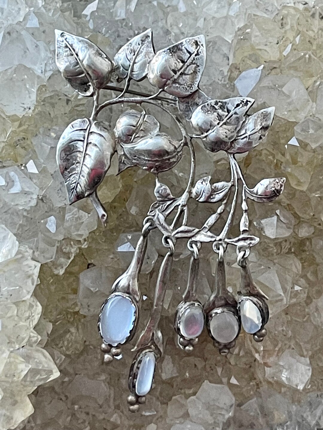 Bold Beautiful Art Nouveau Cini Italian Sterling Silver Natural ...