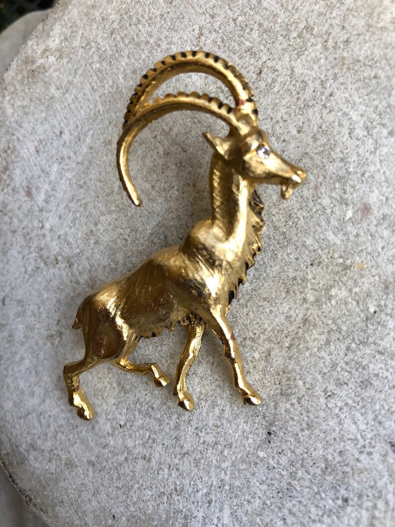 1940s Art Deco Ram Billy Goat Vintage Brooch | Etsy