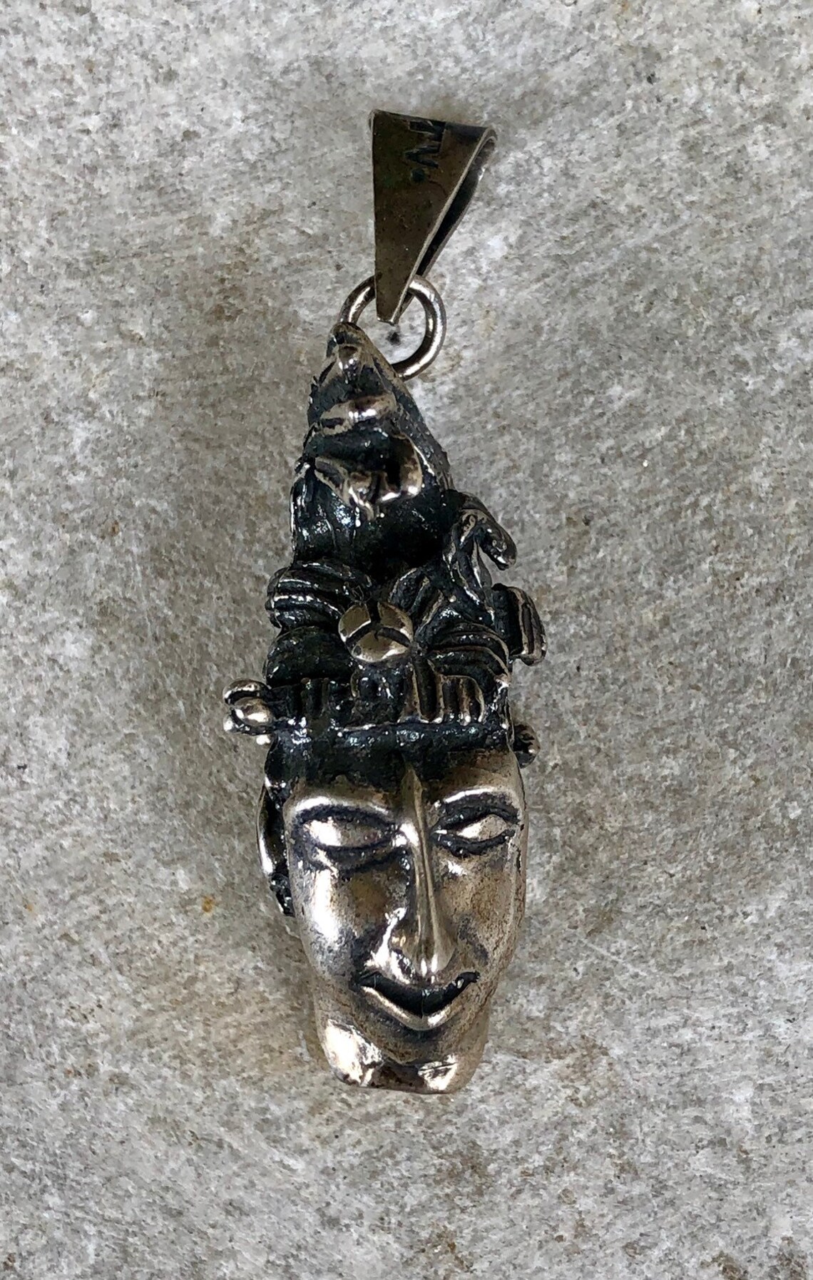 Sculpted Sterling Silver Aztec Warrior Vintage Necklace - Etsy