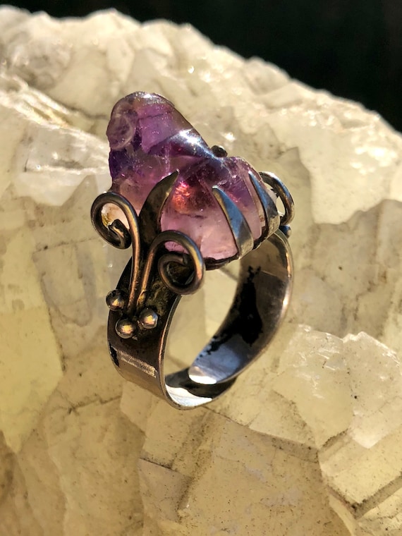 Beautiful Mexican Midcentury Carved Amethyst Frog Sterling | Etsy