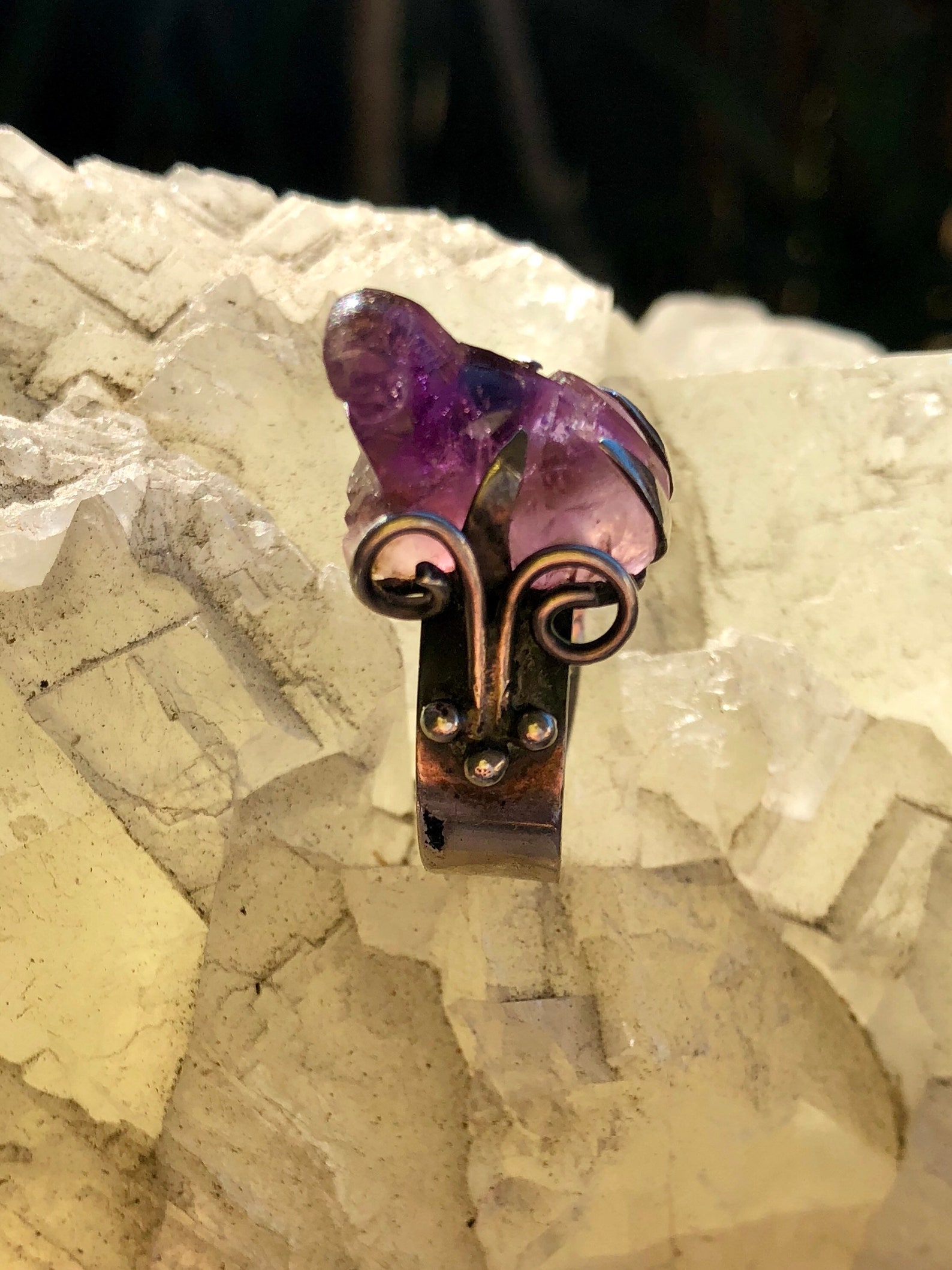 Beautiful Mexican Midcentury Carved Amethyst Frog Sterling | Etsy