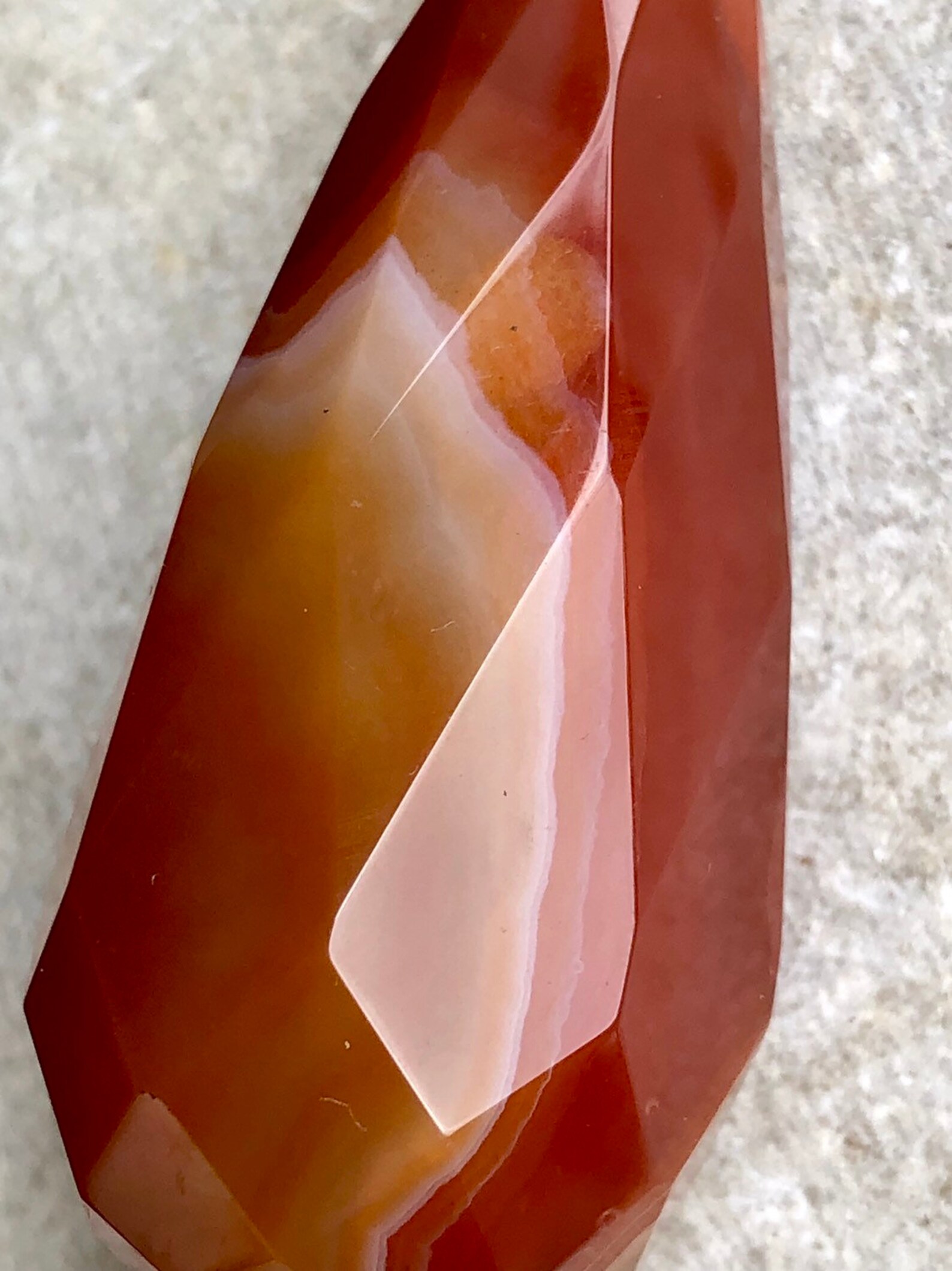 Beautiful Orange Banded Agate Sterling Silver Vintage Stone | Etsy