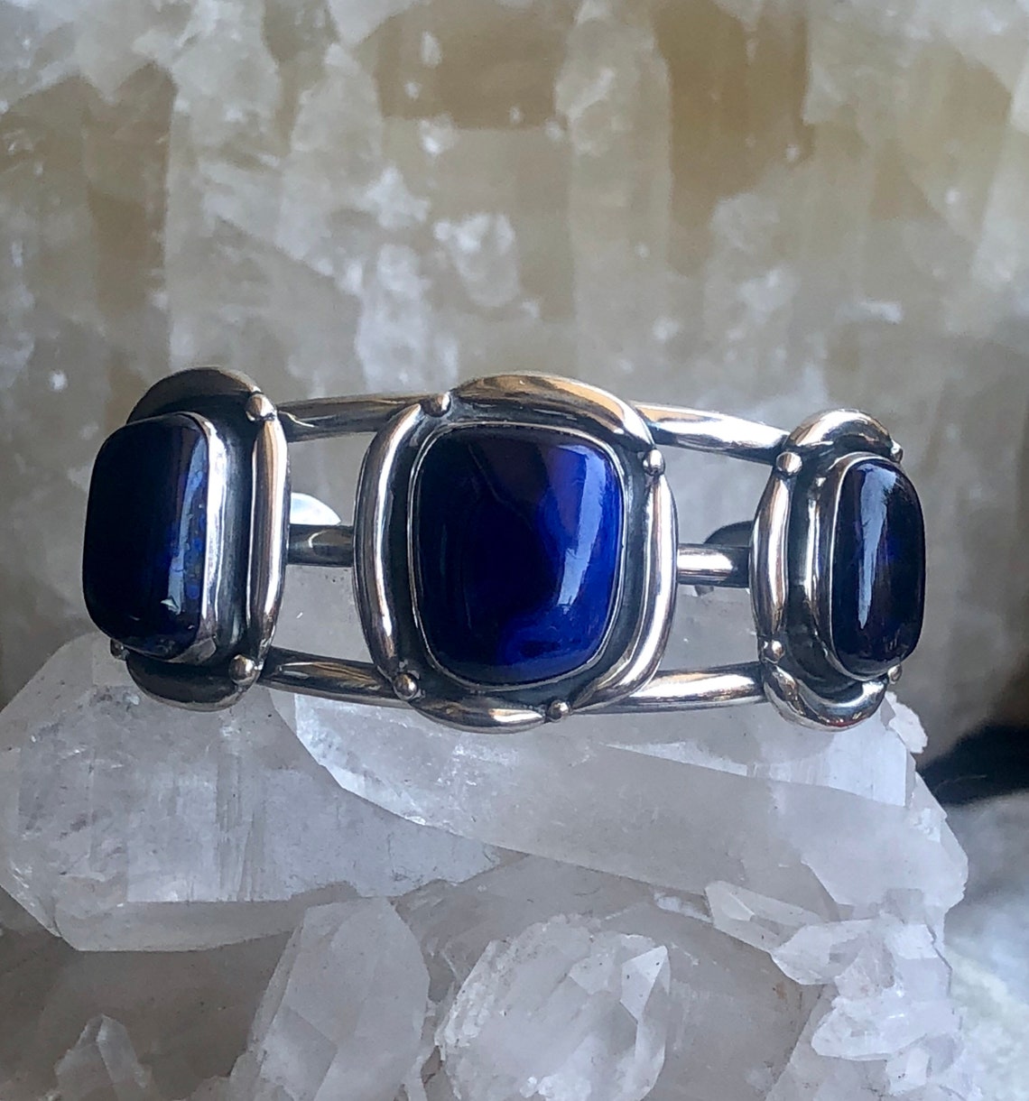 Beautiful Native American Blue Malachite Sterling Silver - Etsy