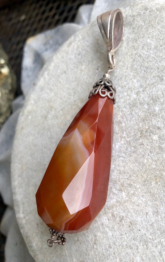 Vintage banded agate stone - Gem