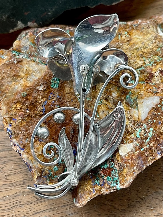Beautiful 3 Dimensional Sterling Silver Large Flower … - Gem