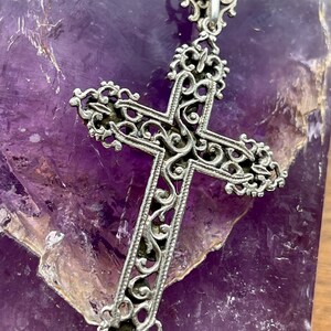 Beautiful Emerald Ruby Silver European Antique Victorian Cross Necklace ...