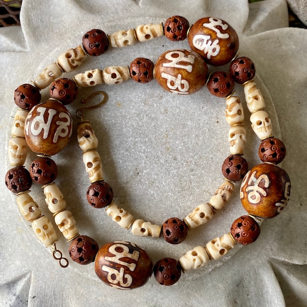 Necklace Carved Bone - Etsy