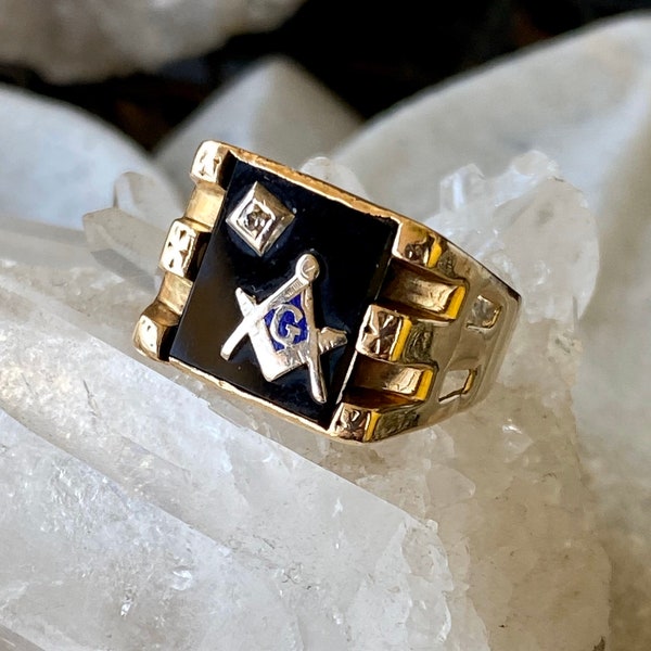 Antique Masonic Ring Etsy