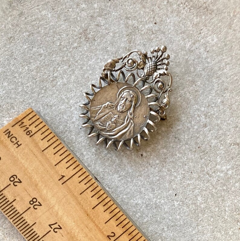 Beautiful Itlian Cini Religious Jesus Mother Mary Sterling Silver ...