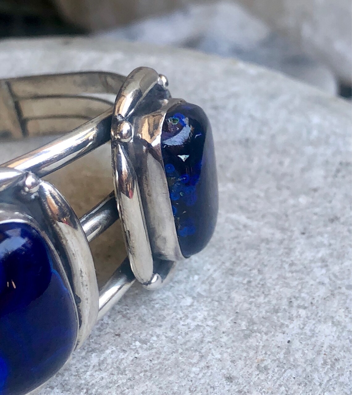 Beautiful Native American Blue Malachite Sterling Silver | Etsy