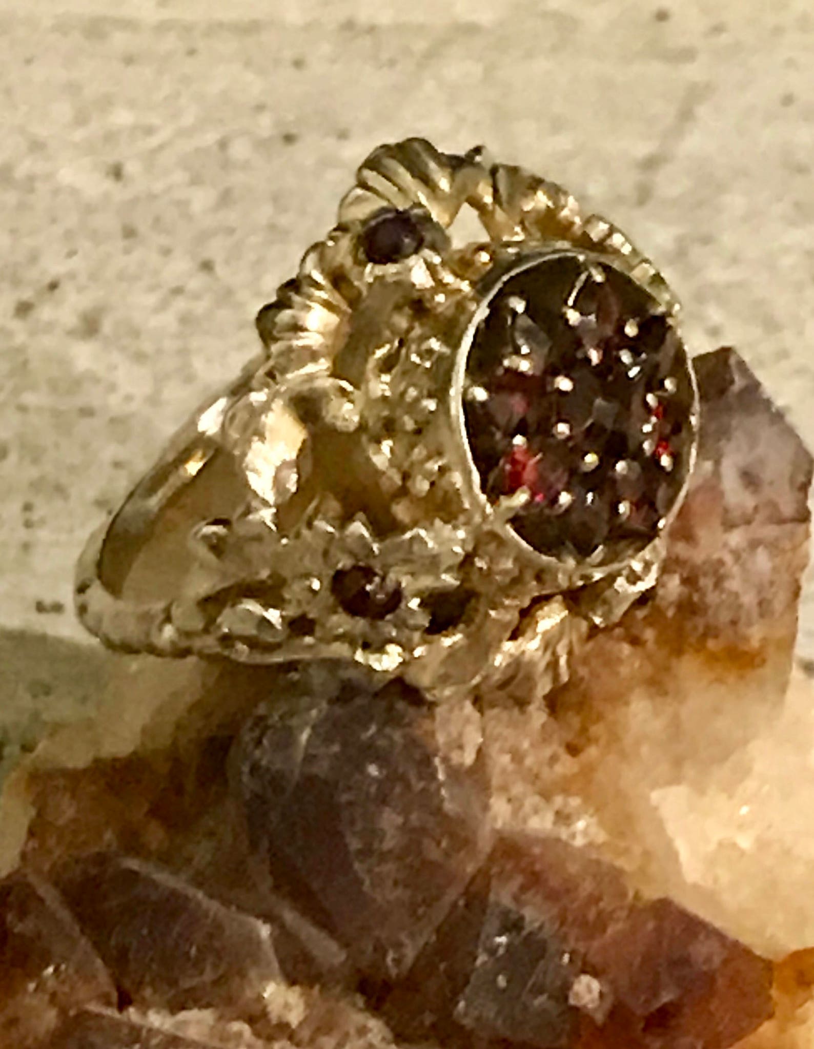 Beautiful Austro Hungarian Garnet Goldgilt Sterling Silver - Etsy