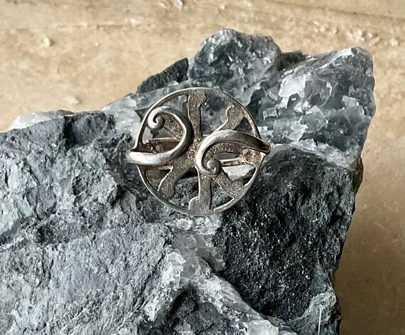 Sculpted Sterling Silver Circle Mandala Sacred Geomet… - Gem