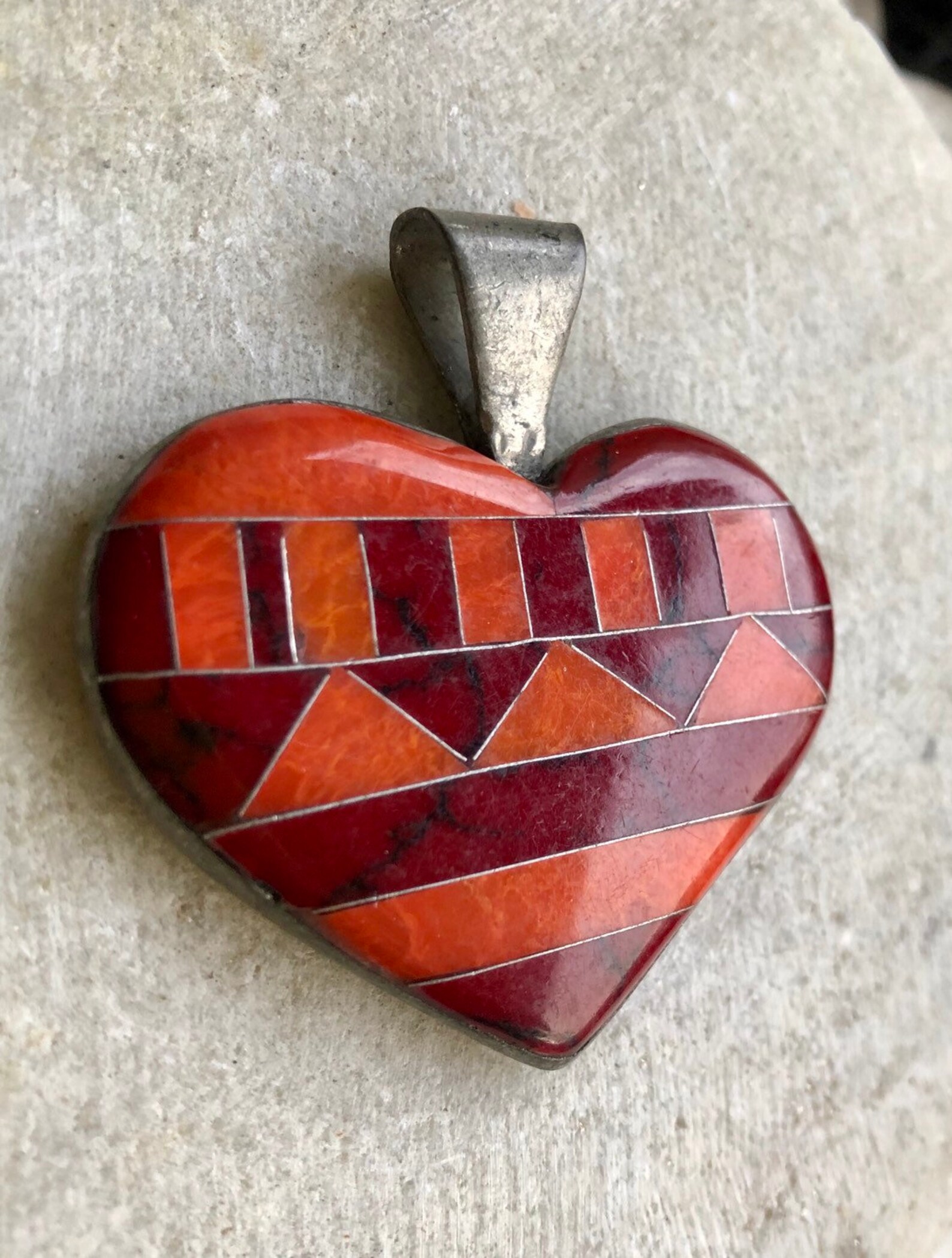 Bold Beautiful Orange Spiny Oyster Burgundy Stone Mosaic - Etsy