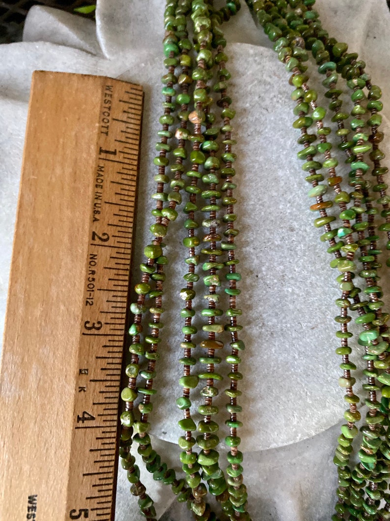 Beautiful Native American Multi Strand Green Gaspeite Heishi - Etsy