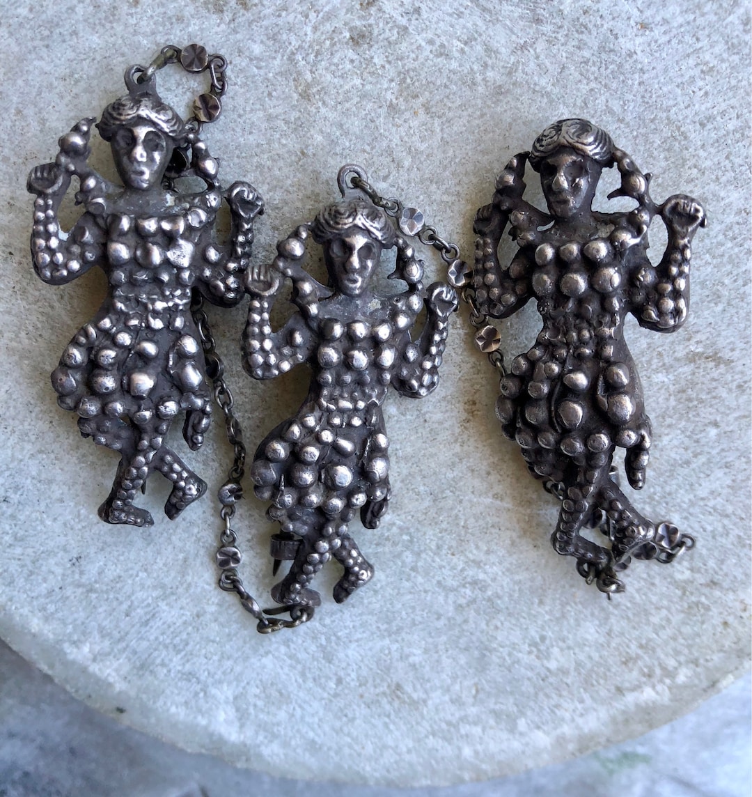 Rare Victorian Old Chinese Court Jester Sterling Silver Fully ...