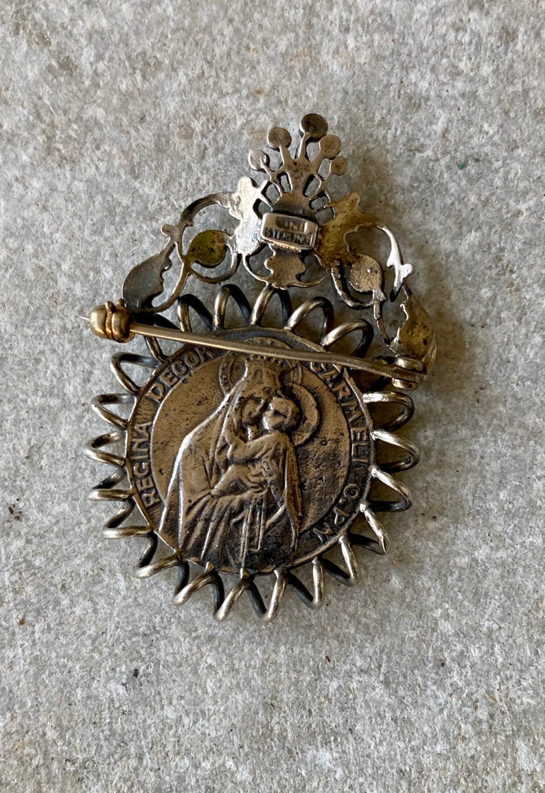 Beautiful Itlian Cini Religious Jesus Mother Mary Sterling Silver ...