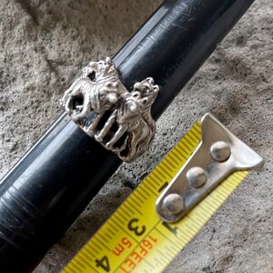 Sculpted Sterling Silver Wolf Pack Vintage Ring - Etsy