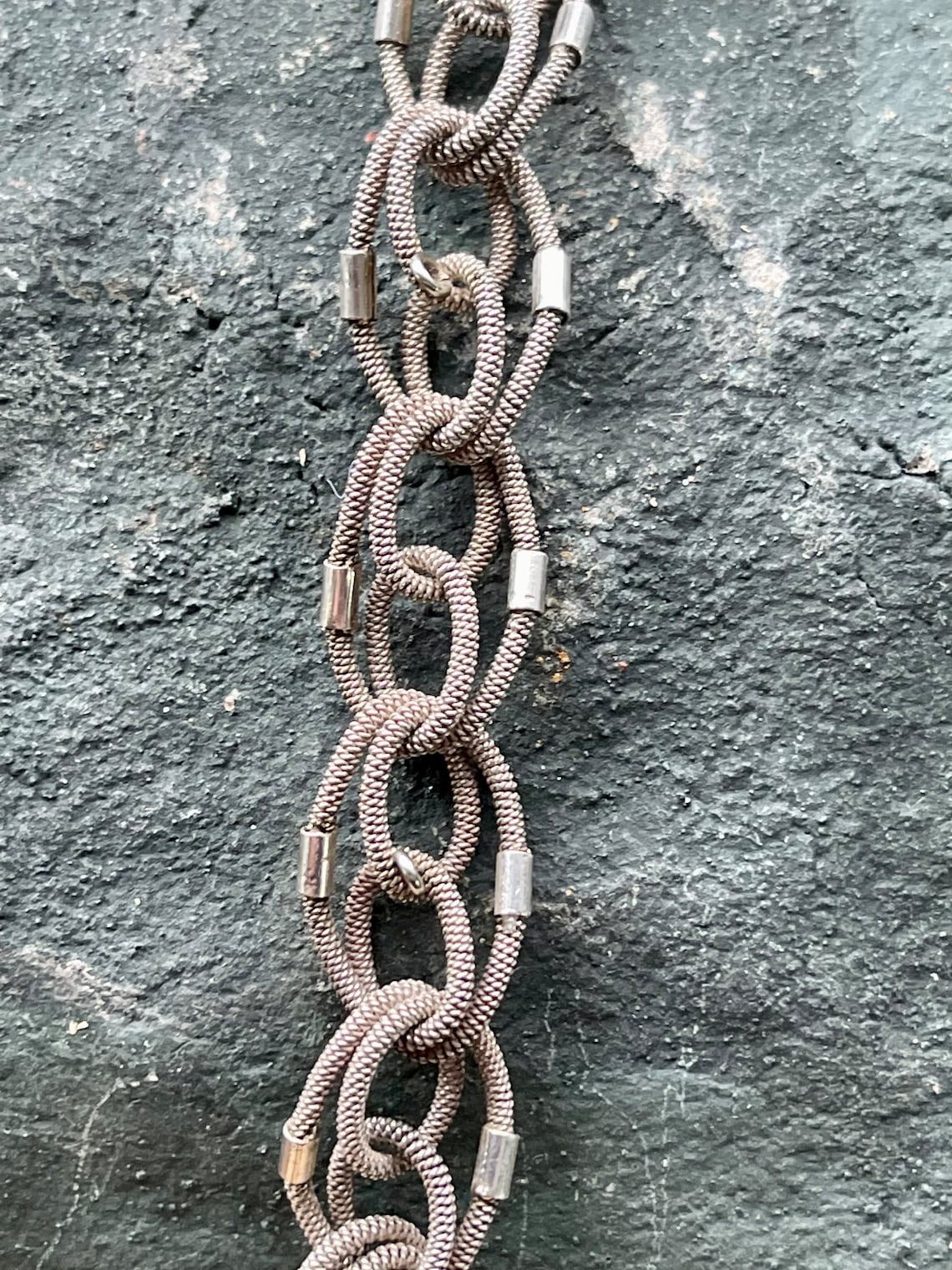 Beautiful Hand Crafted Italian Silver Loop Link Chain Vintage Bracelet ...