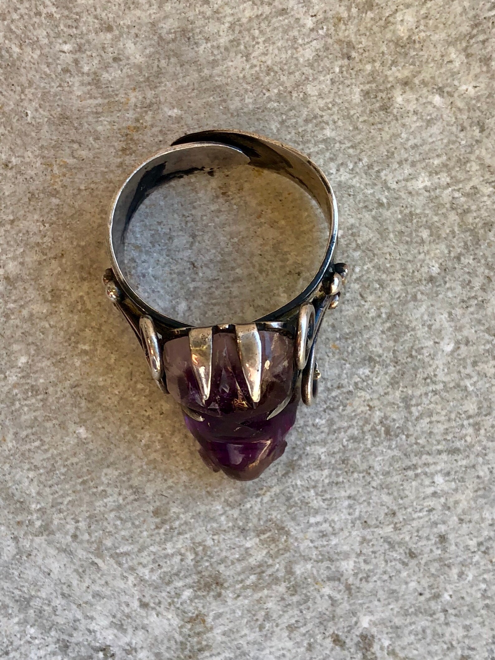 Beautiful Mexican Midcentury Carved Amethyst Frog Sterling | Etsy