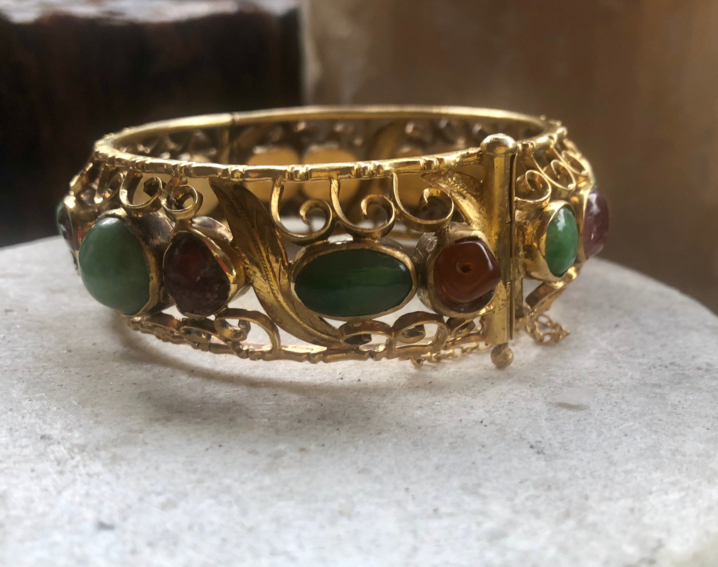 Beautiful 1930s Old Chinese Gold Gilt Sterling Silver Pink | Etsy