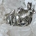Sculpted Sterling Silver Wolf Pack Vintage Ring - Etsy