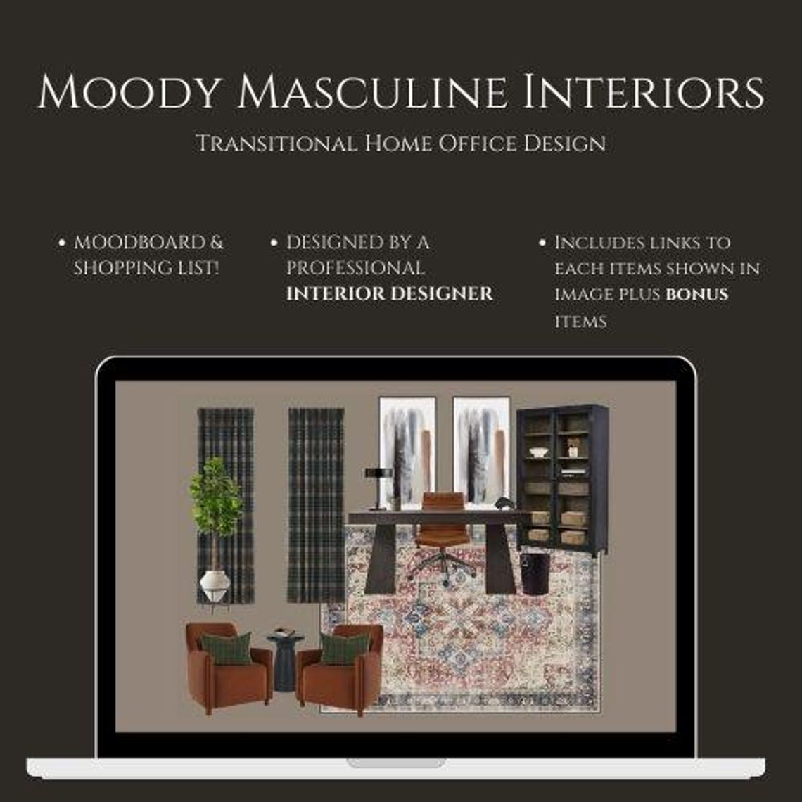 Custom Home Office Template Designed by Interior Designer – Functional ...