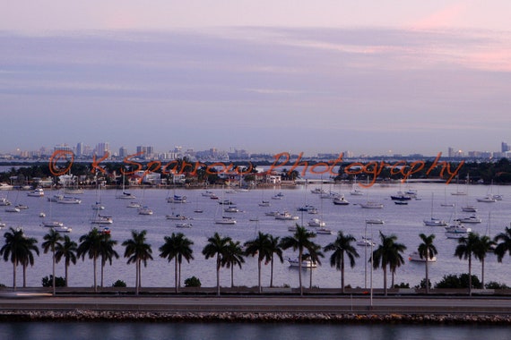 Miami Bay Miami Florida Photograph Beach Ocean | Etsy