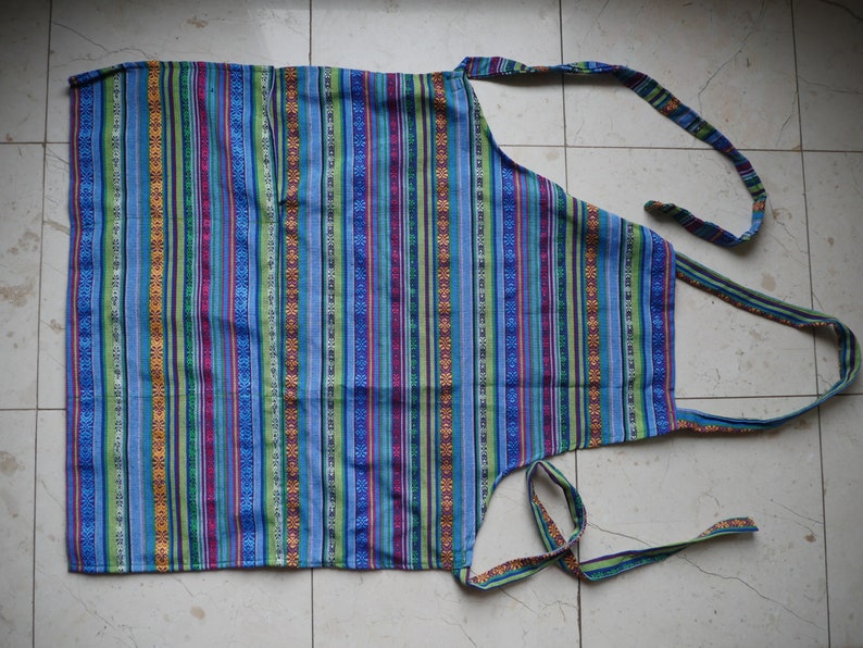 Colorful Guatemalan Apron. Adult Size. adjustable Neck Made | Etsy