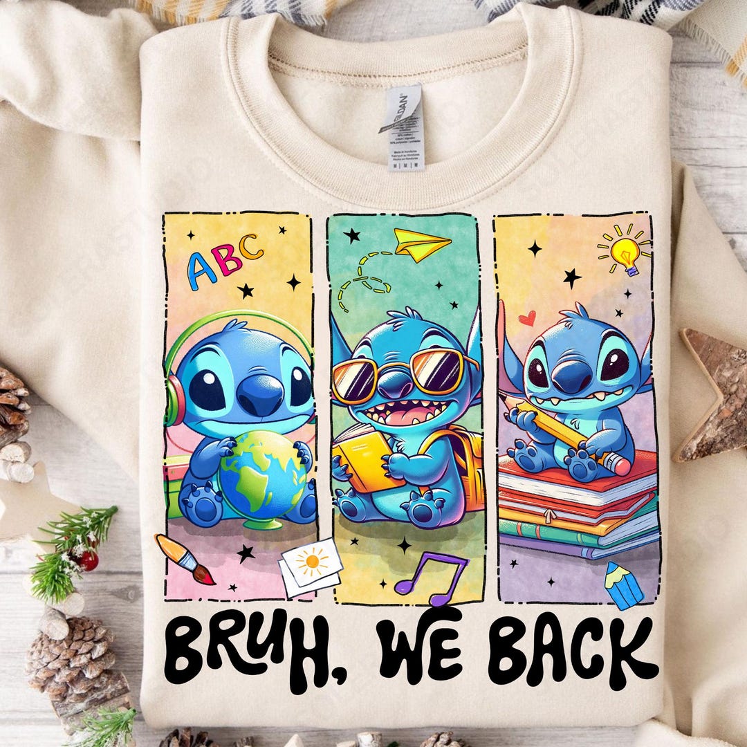 Bruh We Back Png, Back to School Png, Blue Alien Character Png, Trendy ...
