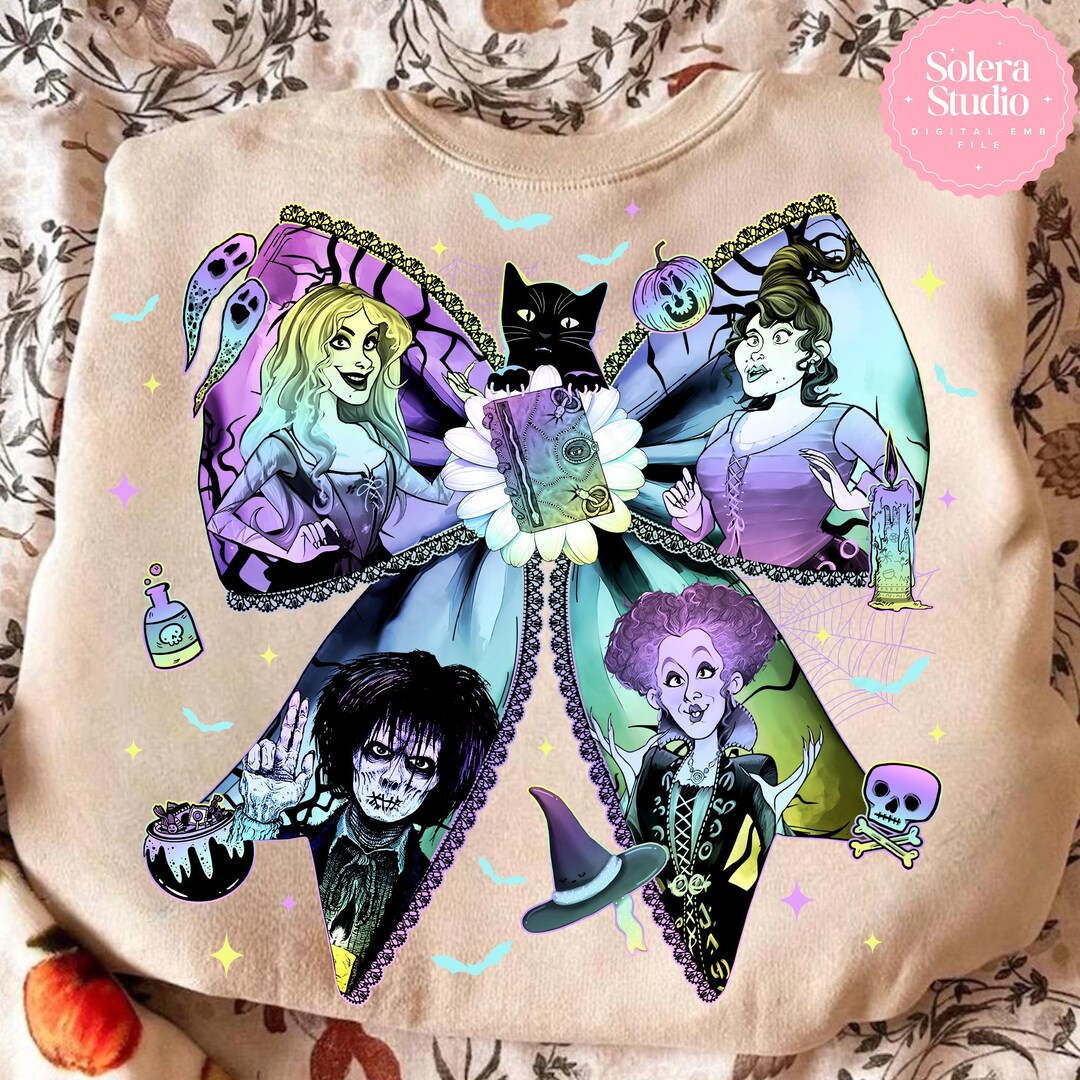 Halloween Movie Witches Bow Png, Halloween Horror Png, Preppy Coquette ...