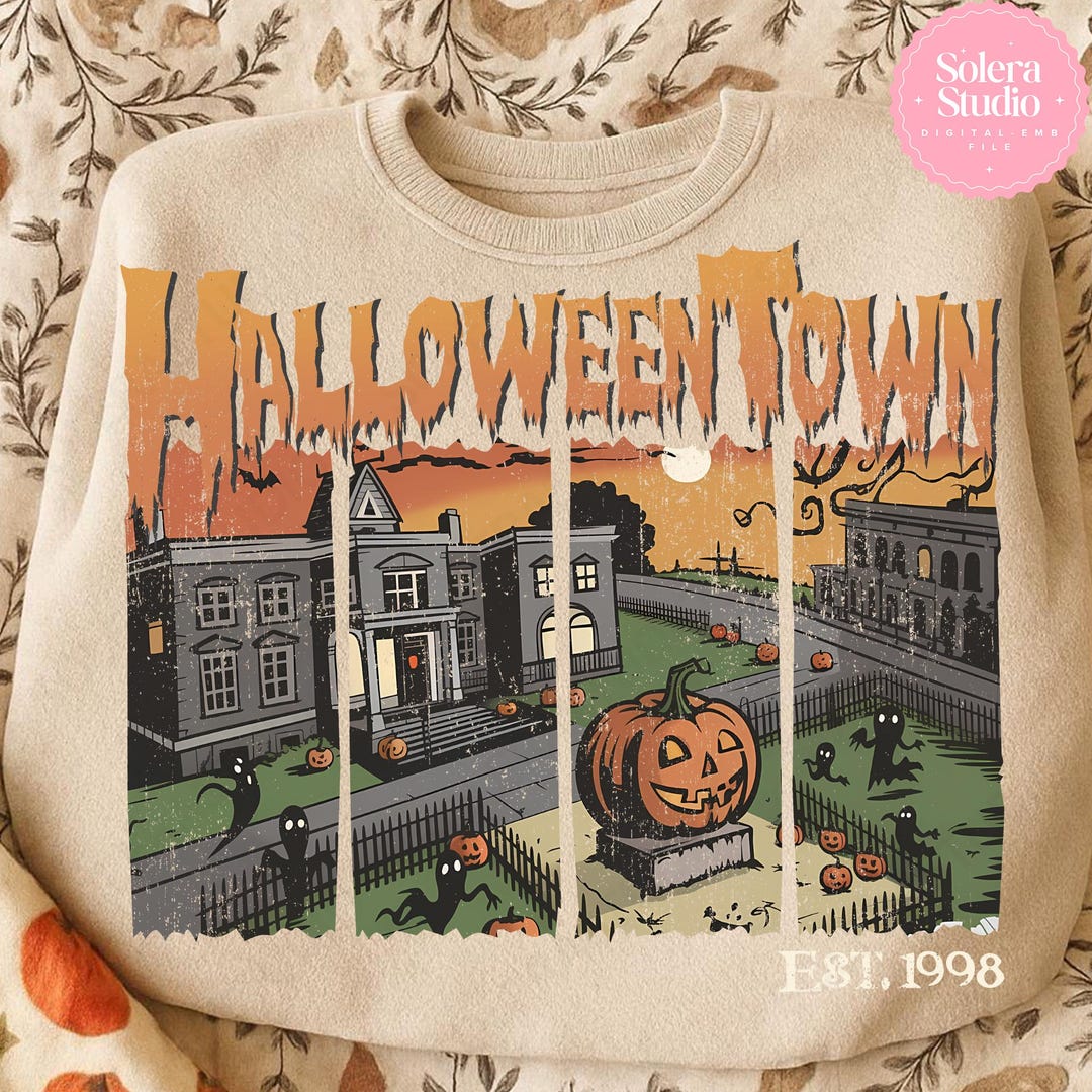 Vintage Halloweentown Est 1998 Png, Retro Halloweentown Png, Pumpkin ...