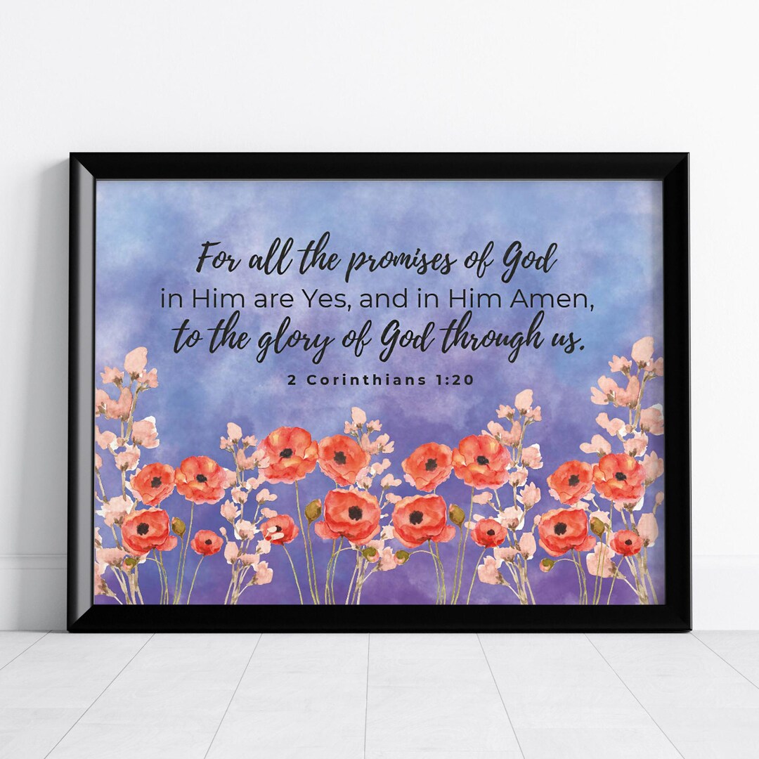 Wildflower Bible Verse Print: Christian Home Decor (digital Download ...