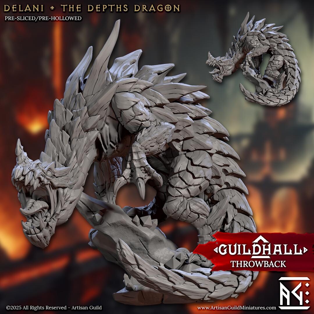 Delani - the Depths Dragon | Base: 150mm, 100mm & 50mm | Magmaforged Dwarves of the Depths ...