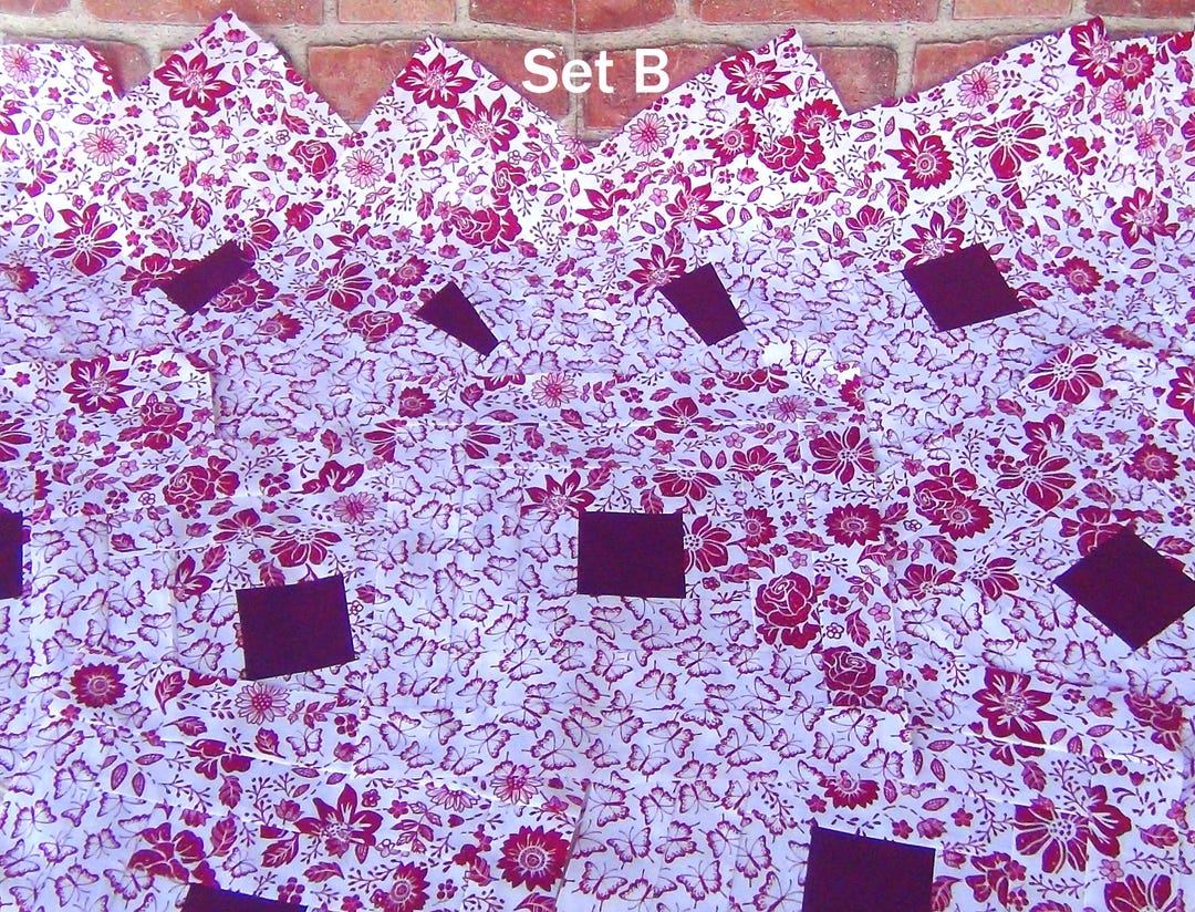 12 HUGE Big Already Pieced Unfinished Log Cabin Quilt Top Blocks ...