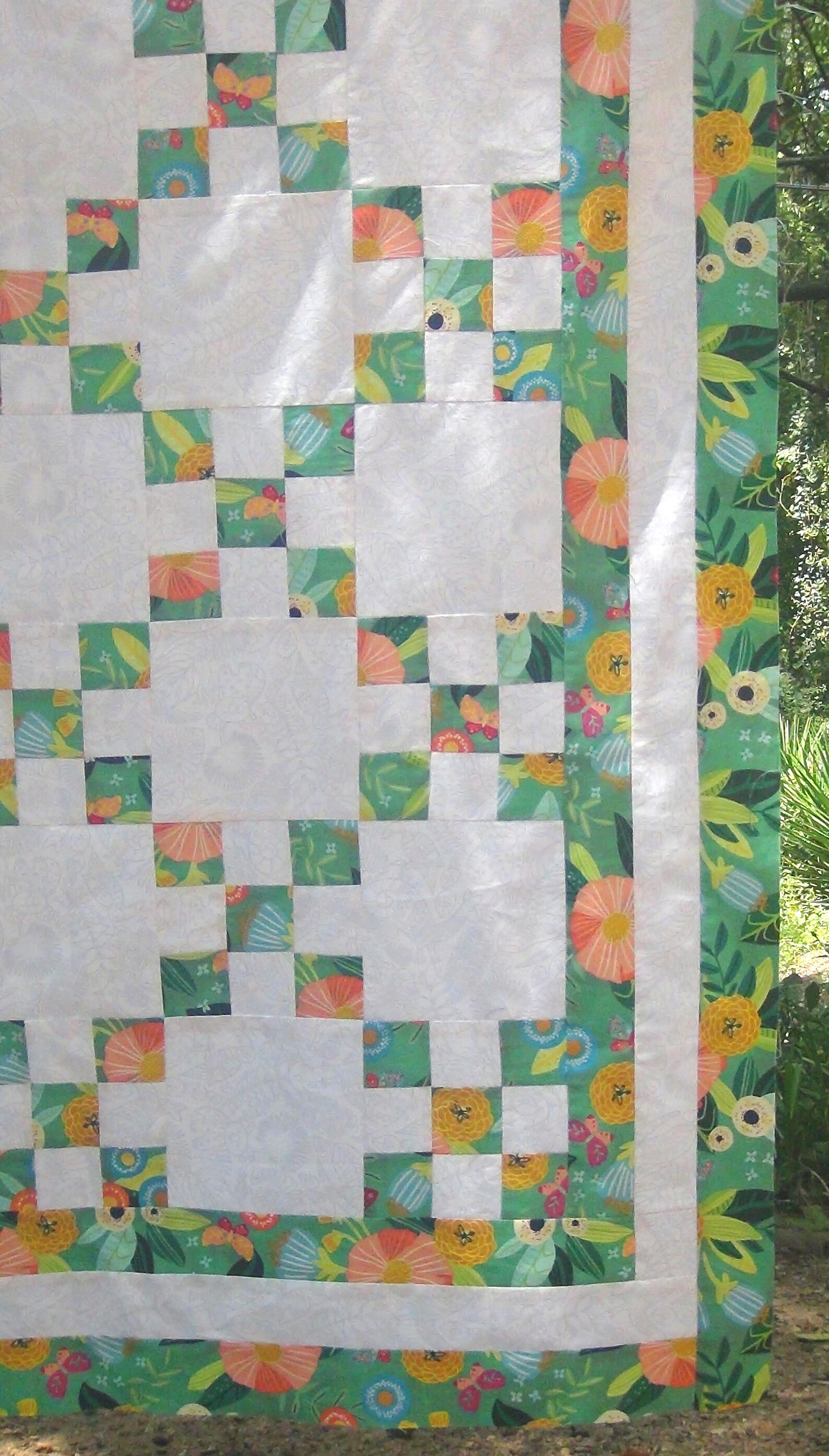 Already Pieced Handmade Unfinished - Quilt Top Single Irish Chain ...