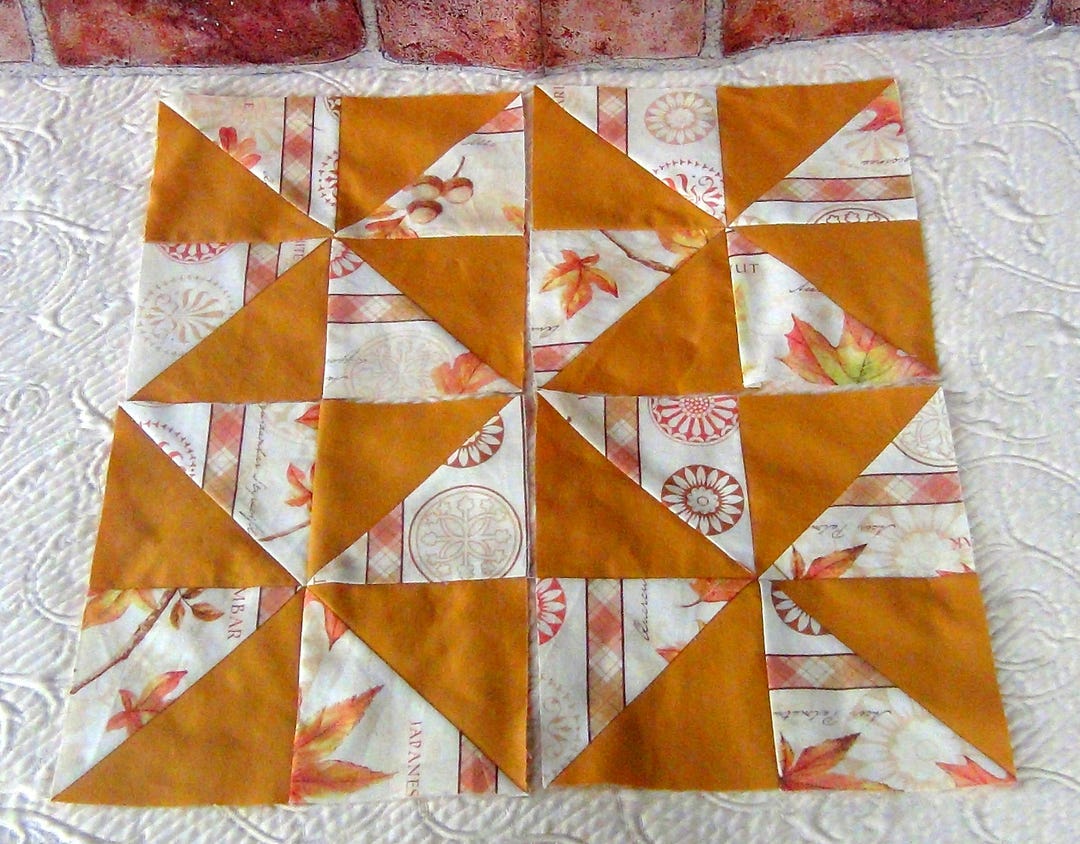 Already Pieced Handmade NEW Pinwheels Quilt Top Blocks- Lots of A=16) B ...