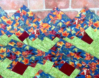 12 HUGE Big Already Pieced Handmade Log Cabin Quilt Top Blocks- NAVY ...