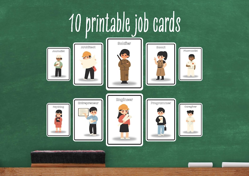 Jobs 2 - Classroom Job Cards - Printable Job Cards - Flash Cards for ...