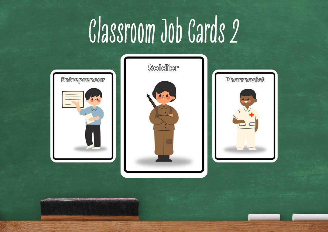 Jobs 2 - Classroom Job Cards - Printable Job Cards - Flash Cards for ...