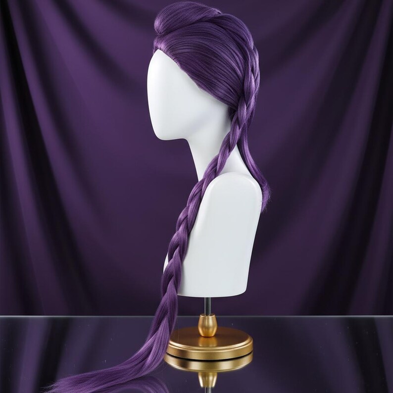 Rumi Wig – K-pop Cosplay Wig for Kids, Long Purple Braid Mira/zoey ...