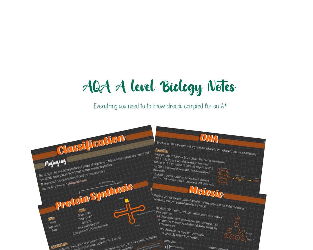 AQA A-level Biology Notes - Genetics & Biodiversity - Etsy