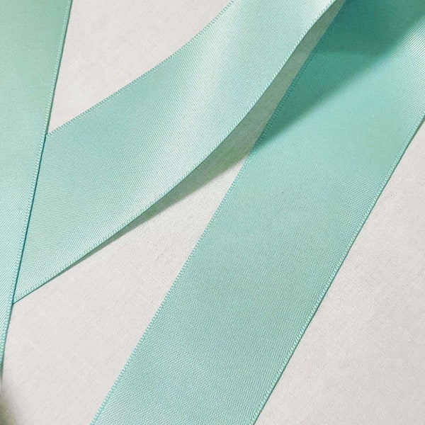 Aqua Satin Ribbon - Etsy